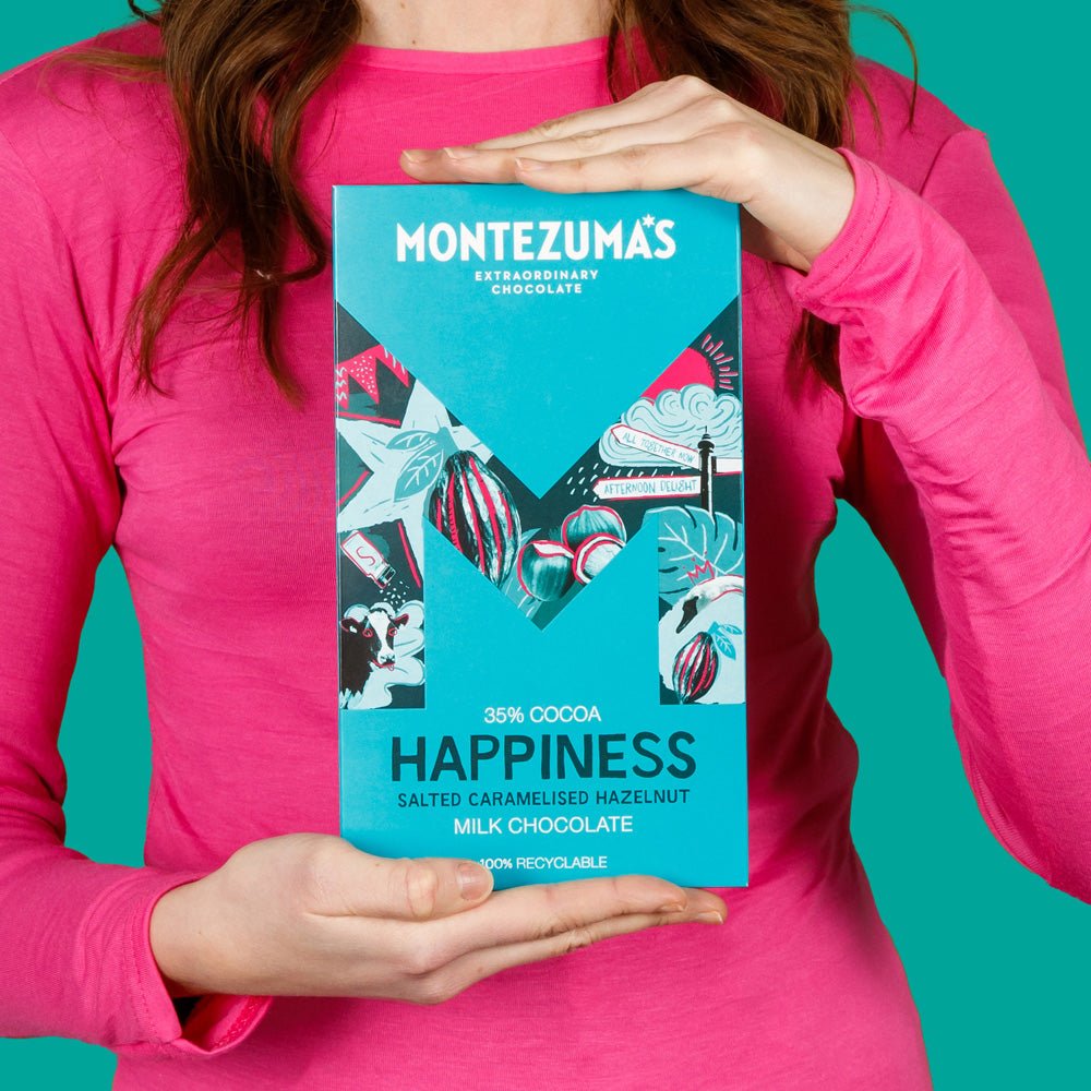 Happiness - Milk Chocolate with Salted Caramelised Hazelnuts 300g Bar ...