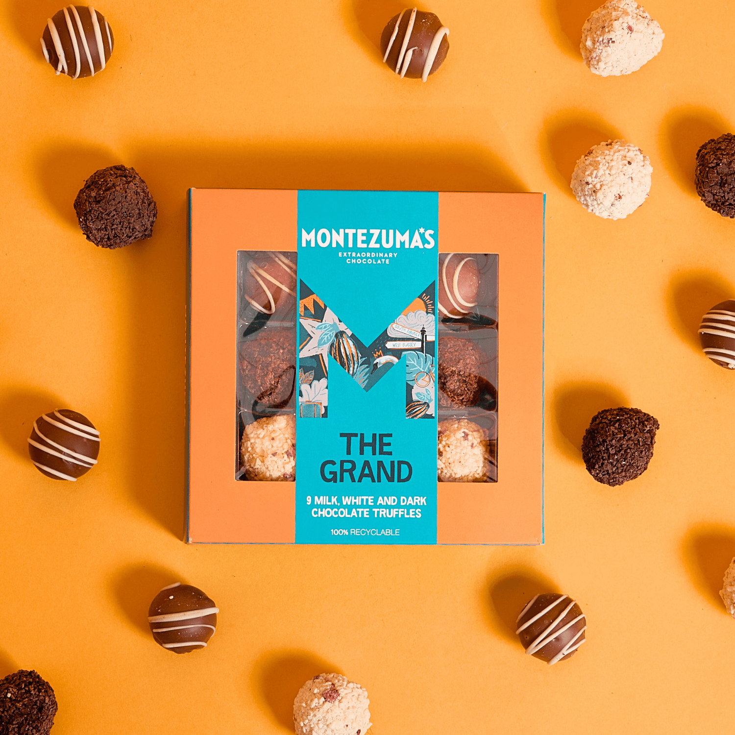 Grand Truffle Collection: 16 Dark, Milk & White Truffles – Montezuma's ...