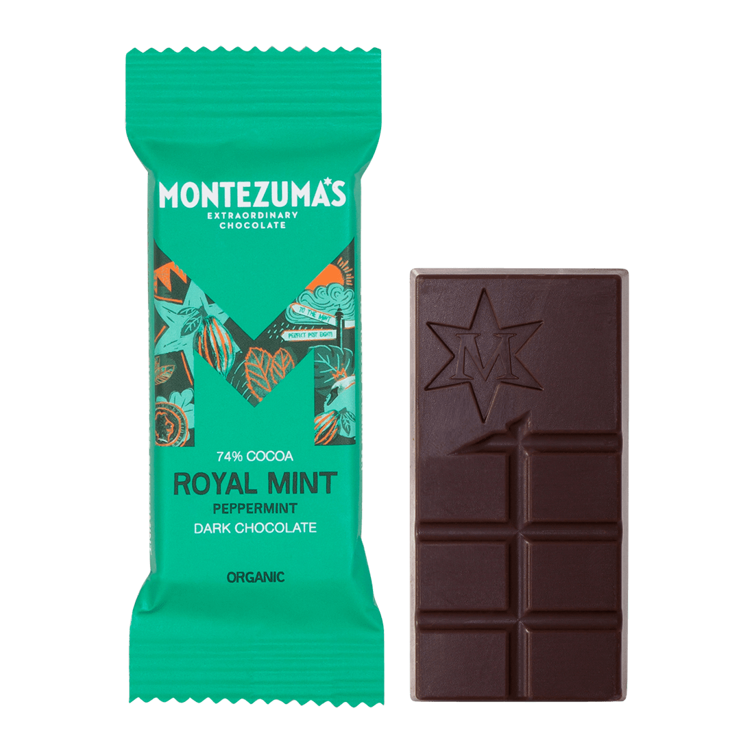 Royal Mint Dark Chocolate, Organic Mint Dark Chocolate Bar – Montezuma ...